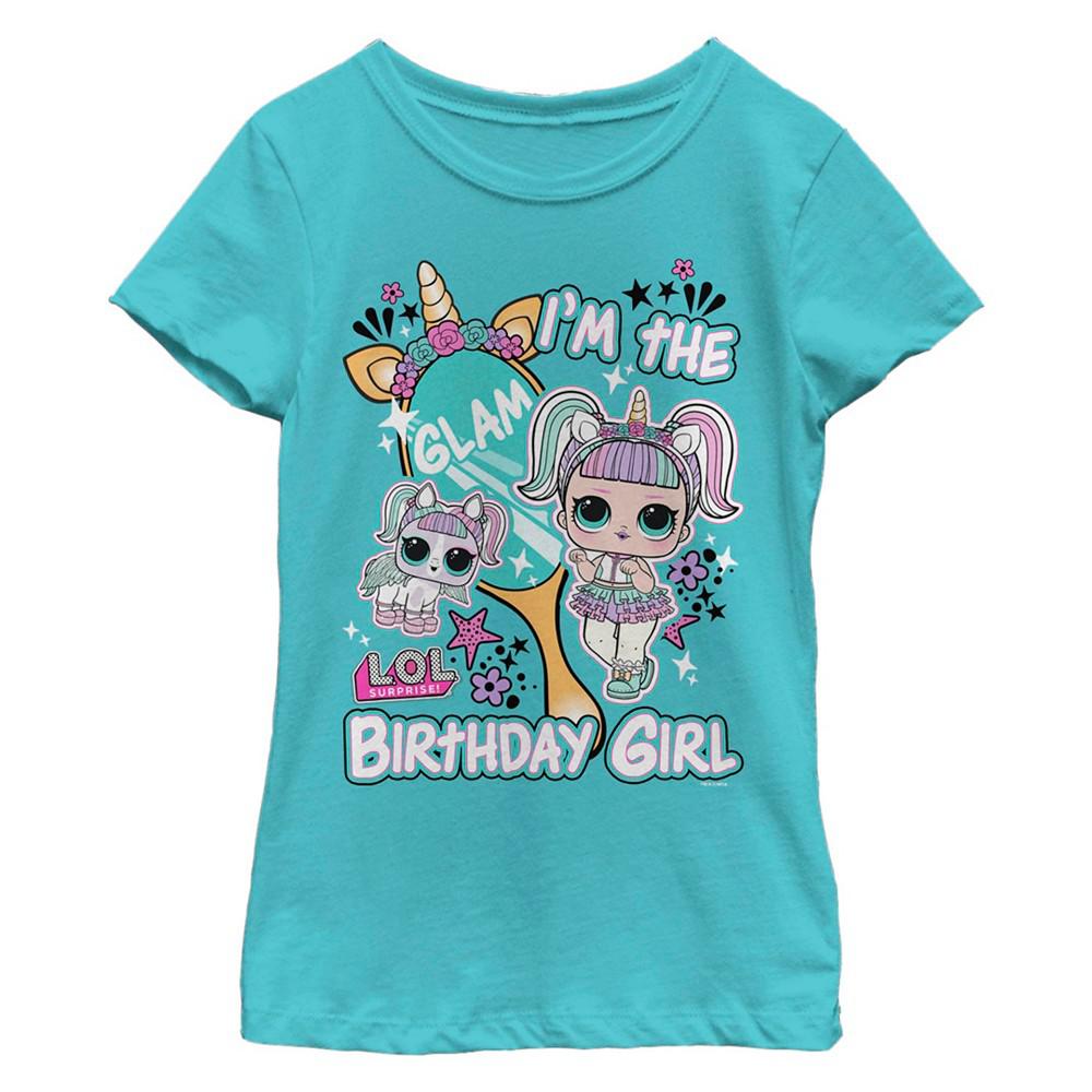 [FIFTH SUN]FIFTH SUN T恤|Big Girls L.O.L Surprise Birthday Girl Unicorn ...
