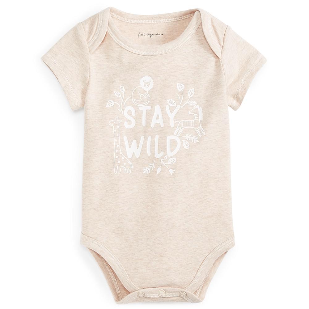[First Impressions]Baby Boys Graphic-Print Bodysuit, Created for Macy's 涤纶, 棉价格¥52 | 别样海外购