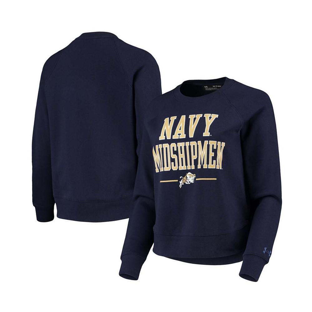 [Under Armour]Women's Navy Navy Midshipmen All Day Fleece Raglan ...