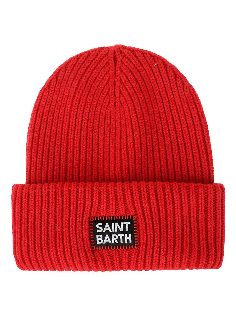 [Mc2 Saint Barth]MC2 Saint Barth Logo-Patch Ribbed-Knit Pull-On Beanie ...