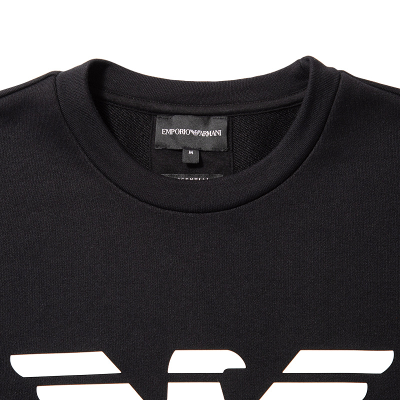 阿玛尼Emporio Armani|男士黑色Eagle 棉质卫衣 8N1MR6-1JRIZ-F008 价格¥1034 | 别样海外购