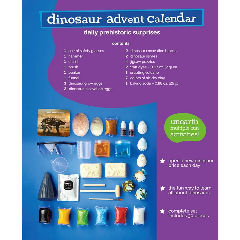 Geoffrey's Toy Box Dinosaur Advent Calendar, Dinosaurs Themed Holiday ...